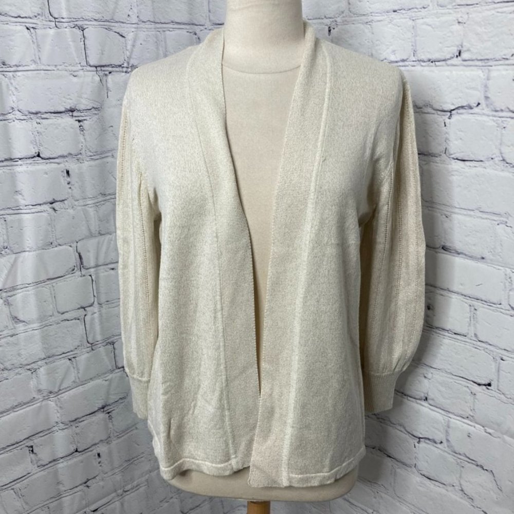 Jones New York Open Front Ribbed Icon Cardigan - Gem